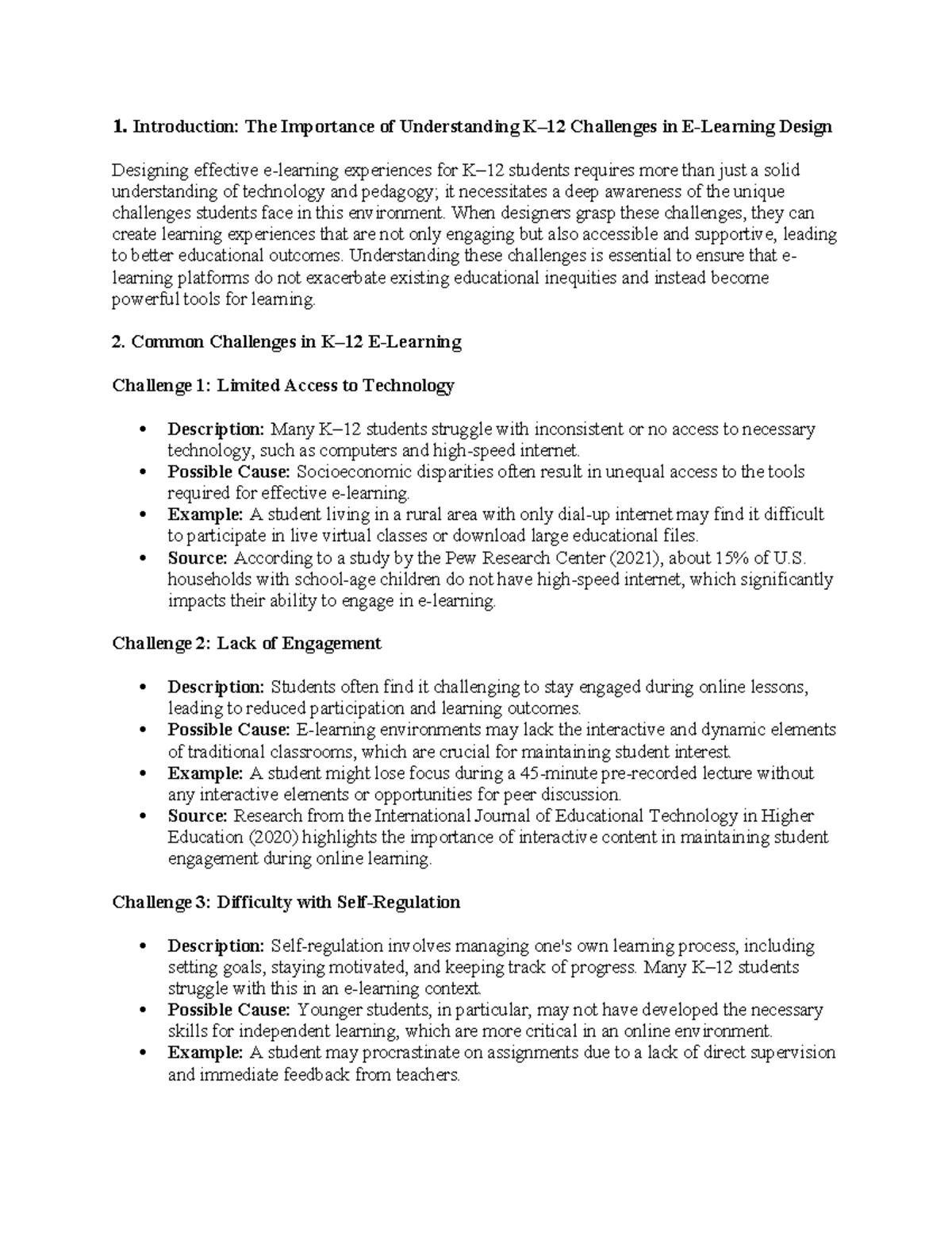 D296 Task 1 - You are an expert in K–12 learning experience design and ...