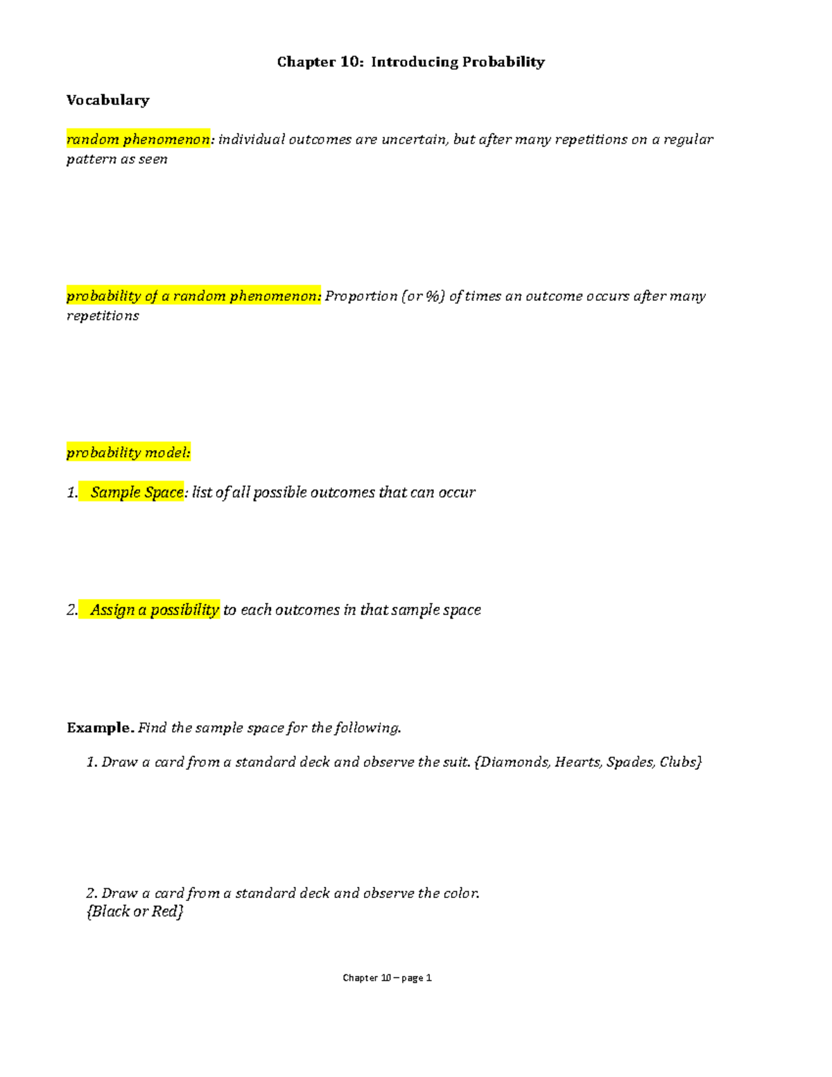 Ch10 Introducing Probability - Chapter 10 : Introducing Probability ...