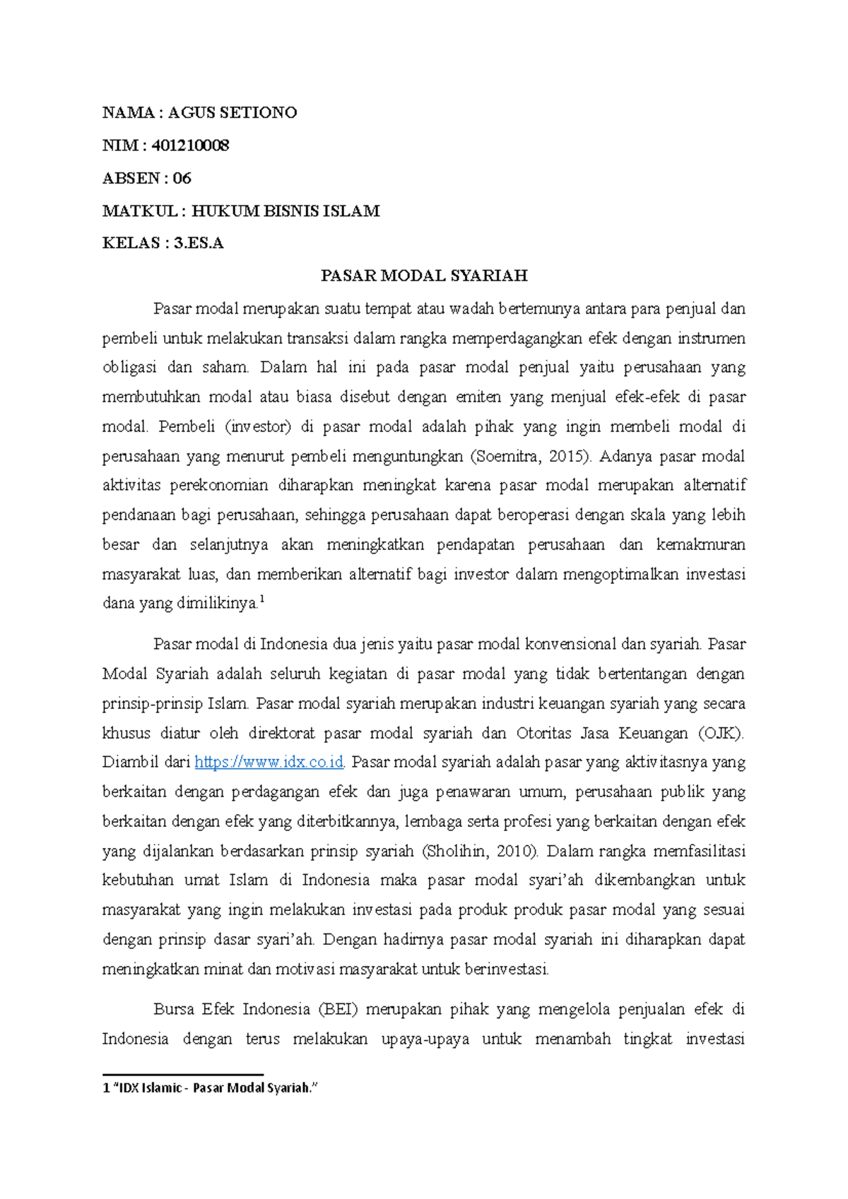 Agus setiono hbs - xfgjhfxytu - NAMA : AGUS SETIONO NIM : 401210008 ...