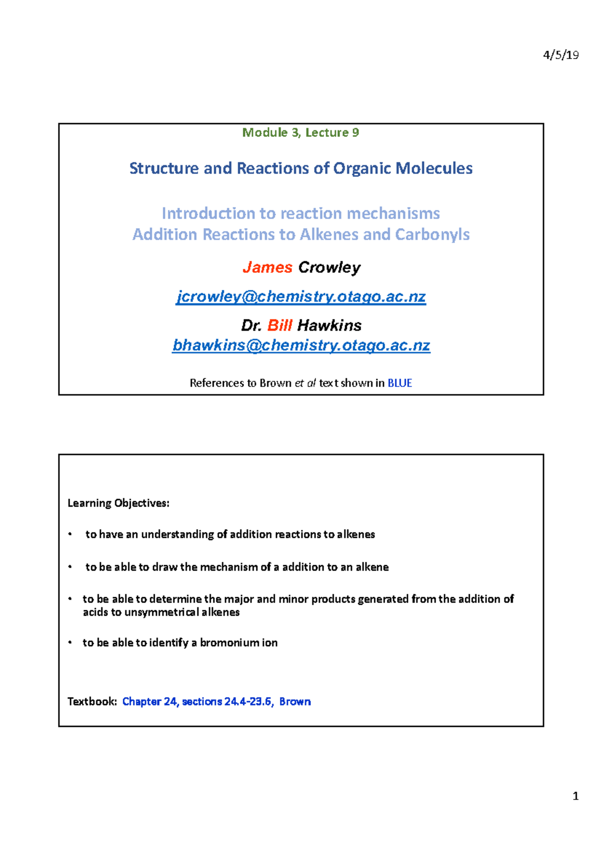 Module 3 Lecture 9 2019 - Taught by James - Warning: TT: undefined function: 32 Warning: TT ...