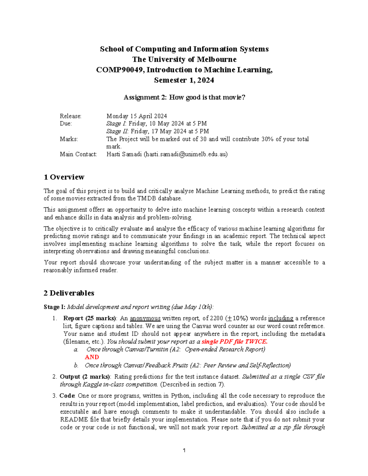 A2-2024 S1 Spec - A2 requiement - School of Computing and Information ...