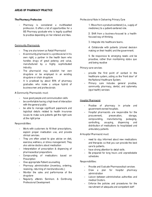 Scope and Functions - Perspective in Pharmacy (PHARM1103) (PIPH111 ...