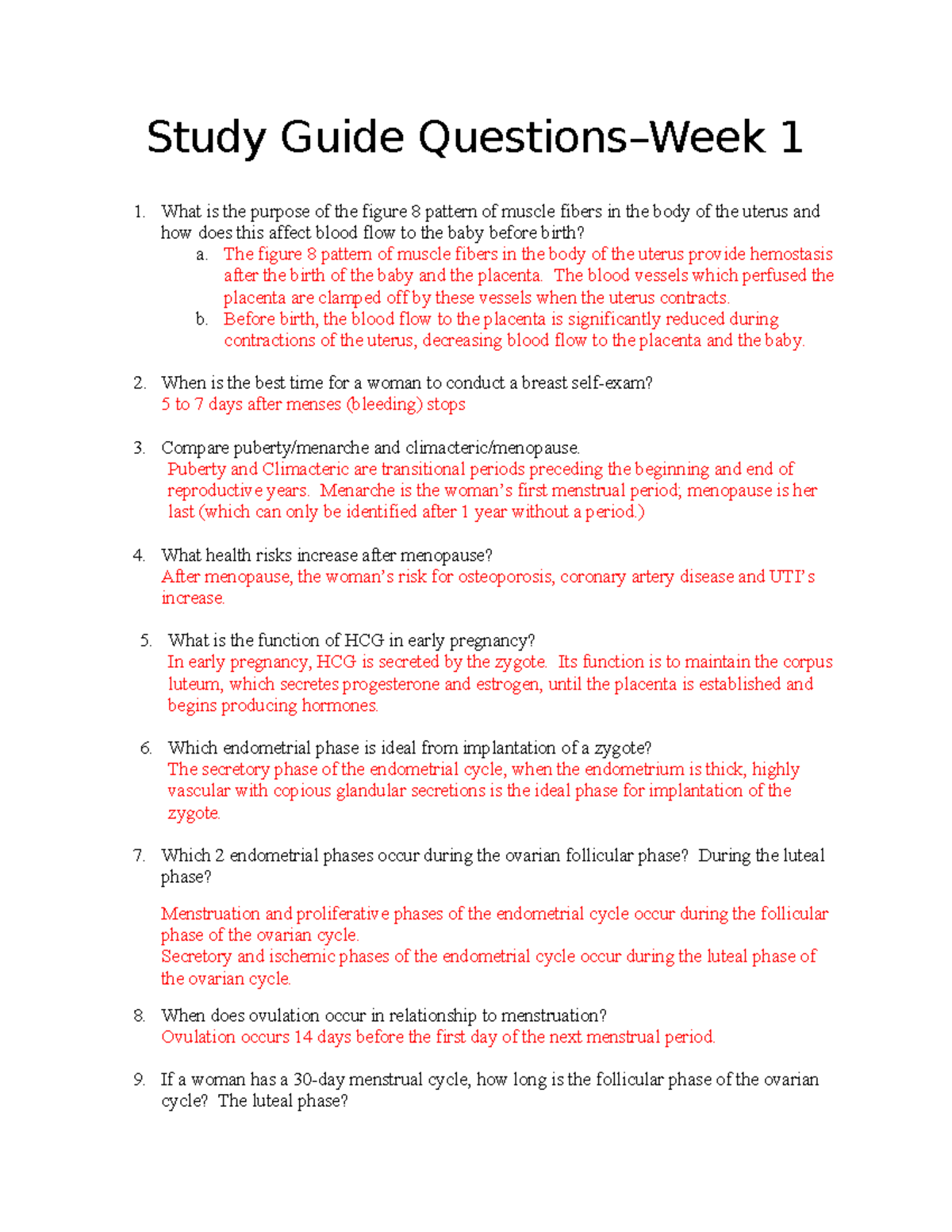 Week 1 Study Guide Questions Feedback - Study Guide Questions–Week 1 ...