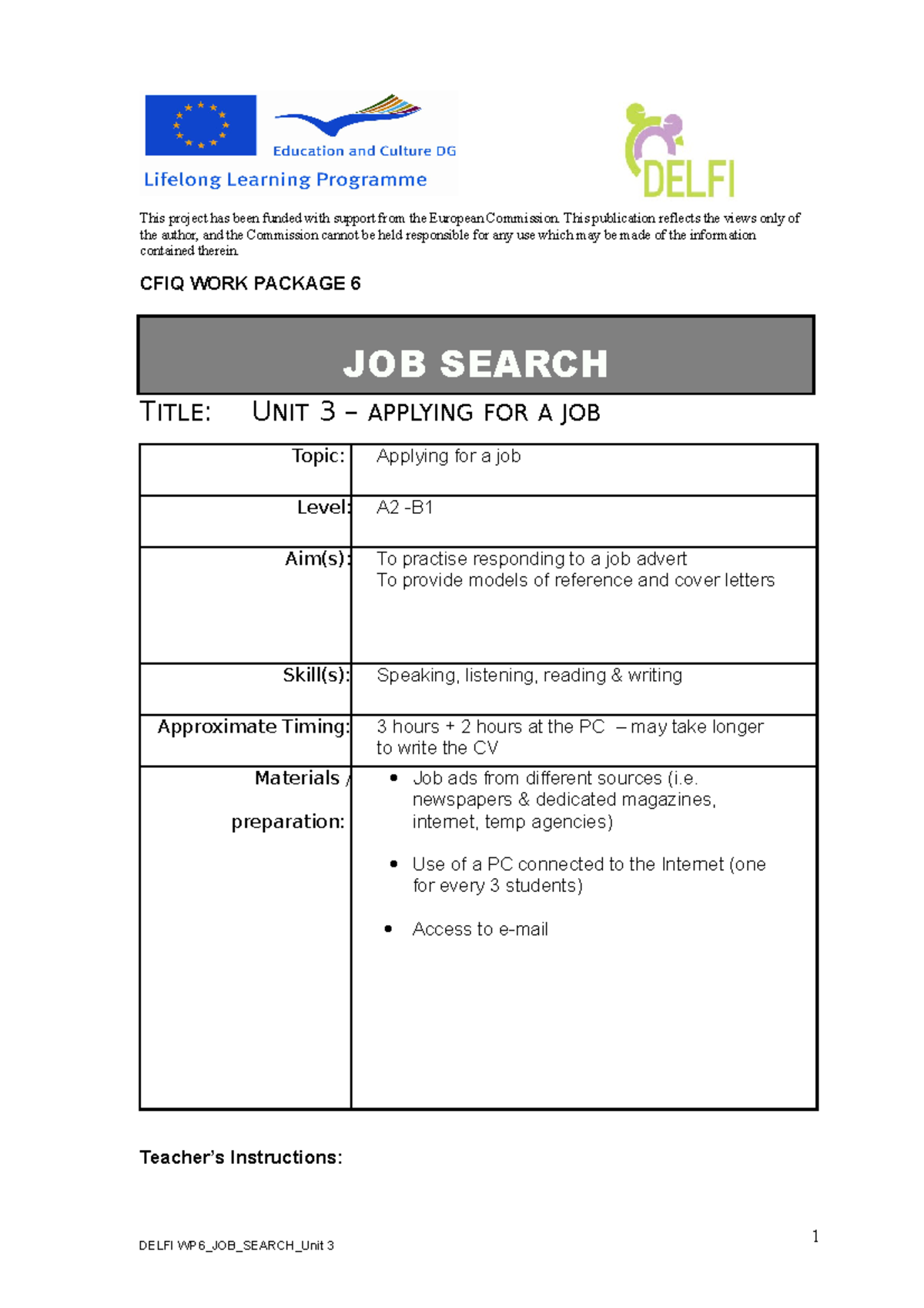 04.-unit-3-applying-for-a-job - 1 This project has been funded with ...