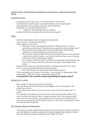 Intimacy, Pure Relationship and Confluent Love - Assignment 1 Overview ...