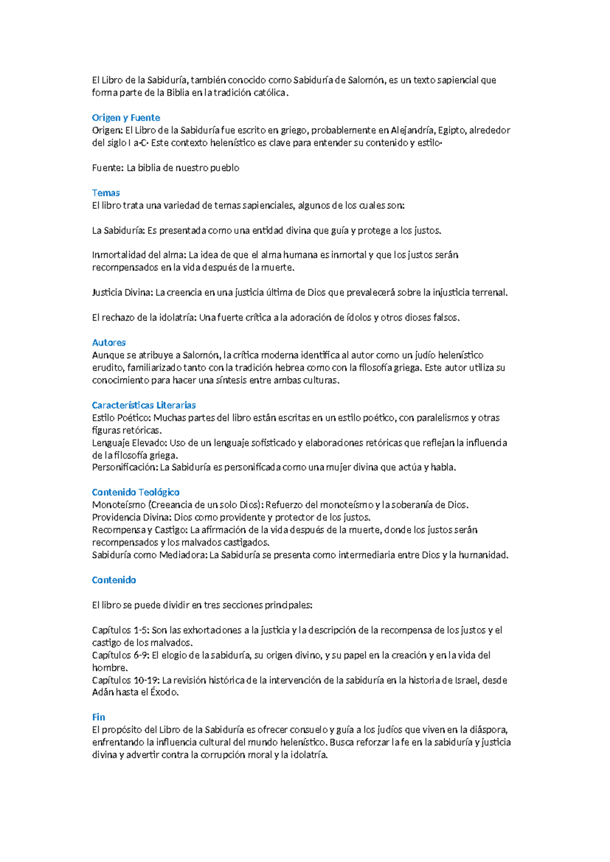 El Libro de la Sabiduría - El Libro de la Sabiduría, también conocido ...