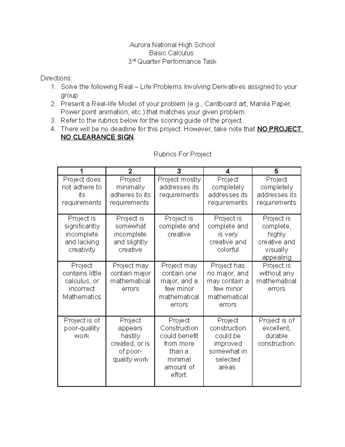 Basic-Calculus-Project - Aurora National High School Basic Calculus 3 ...