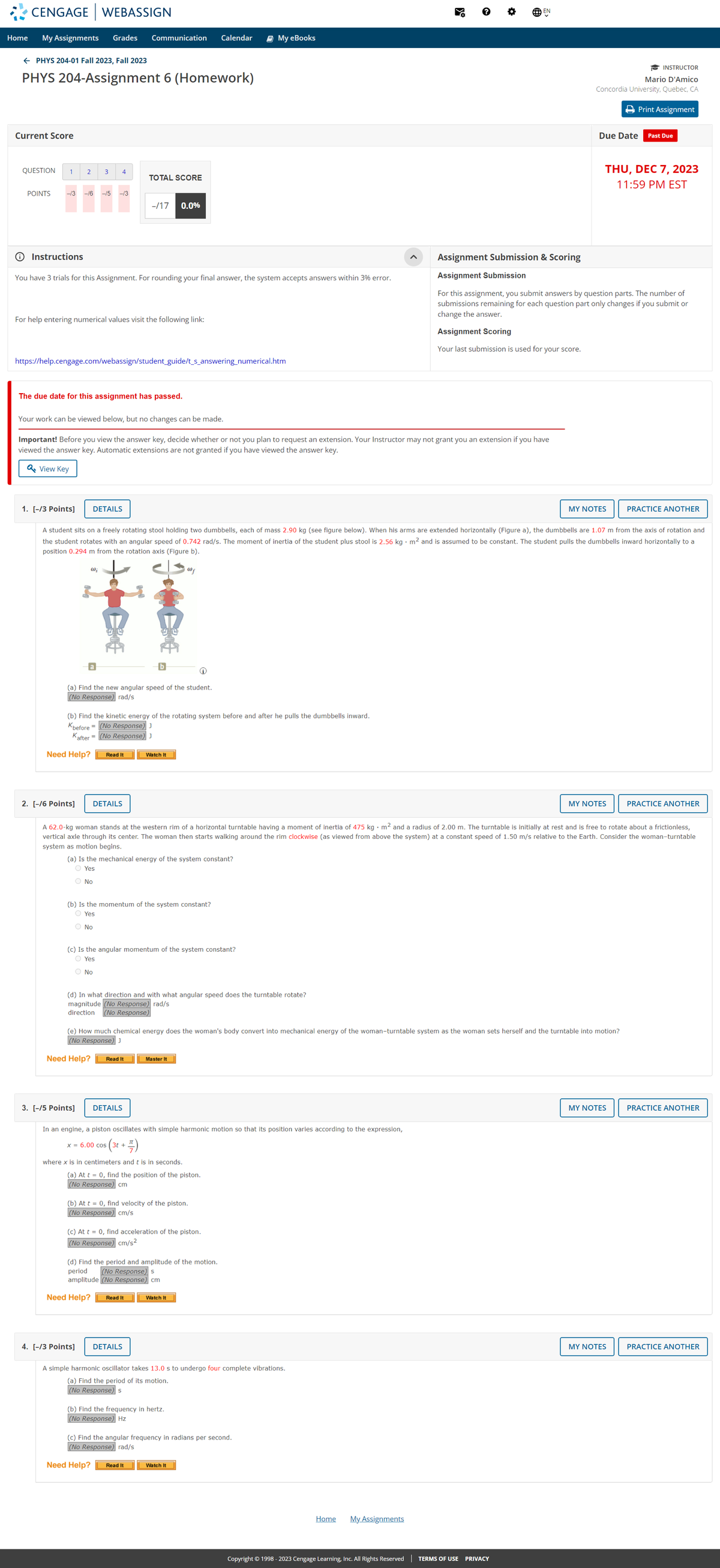 PHYS 204 ASSIGNMENT 6 - PHYS 204 - Studocu