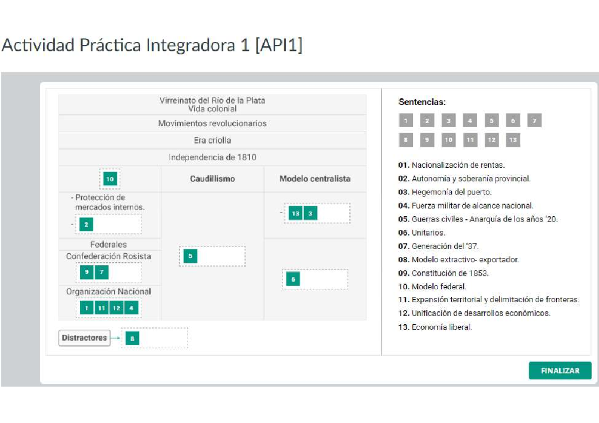 API 1 - Historia Argentina - Studocu