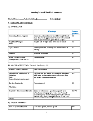 Process Recording Assignment - CSUSM- SCHOOL OF NURSING NURSING 261 ...