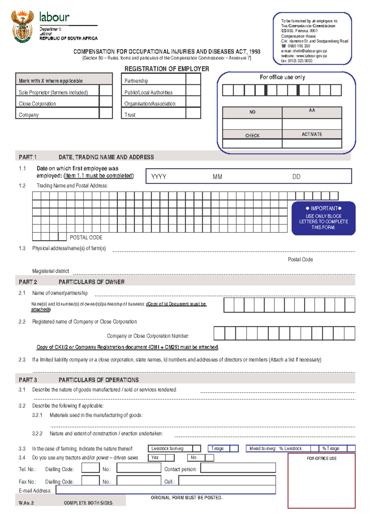 W.As_.2-Registration-of-Employer-with-the-Compensation-Fund. - Mark with X where applicable ...