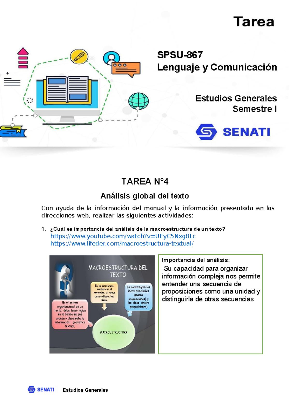 SPSU-867 Tarea U004 - 233ewq - Lenguaje y Comunicación Importancia del ...