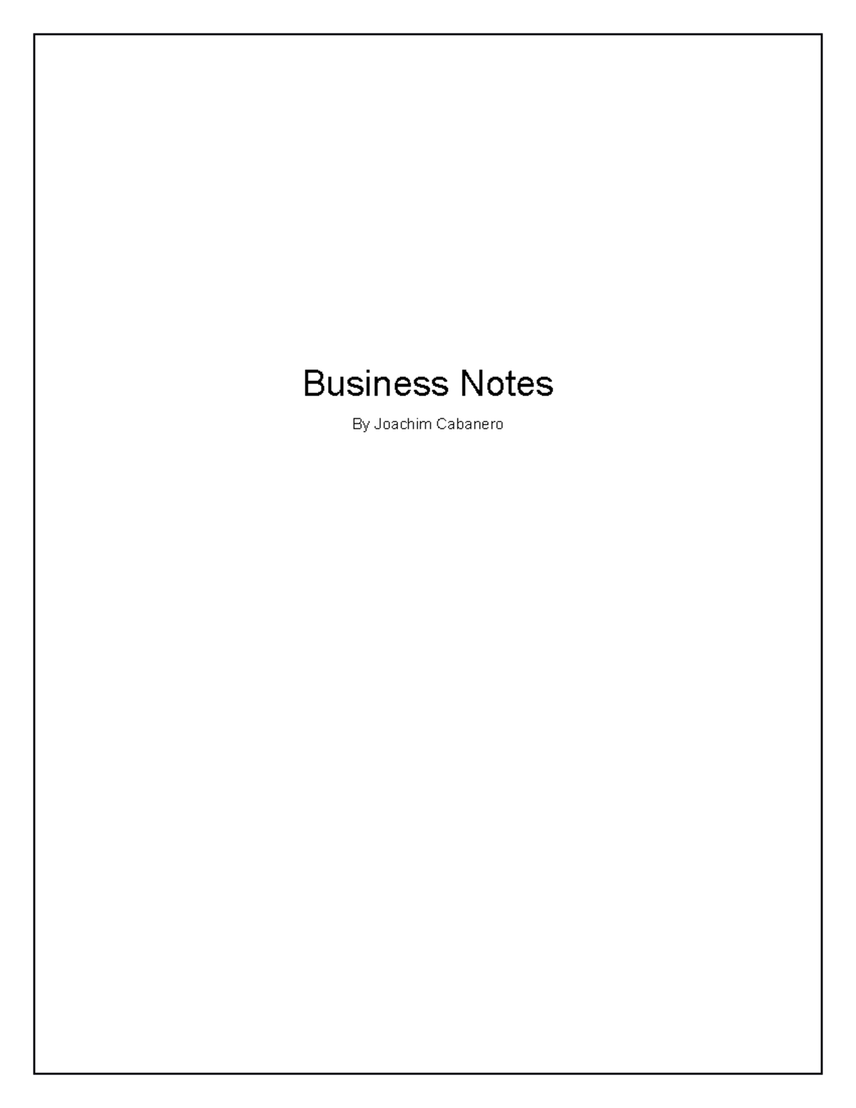 Business Notes- marketing notes- full notes - Business Notes By Joachim ...