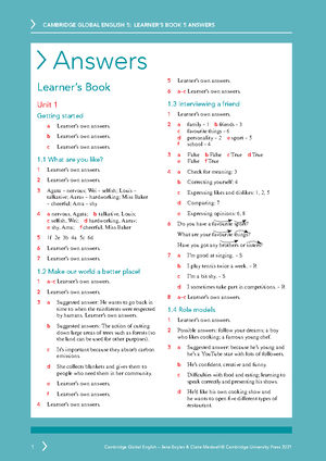 【Teacher Copy】Unit 1 Family Matters Lesson 2 Worksheet - Unit 1 Family ...