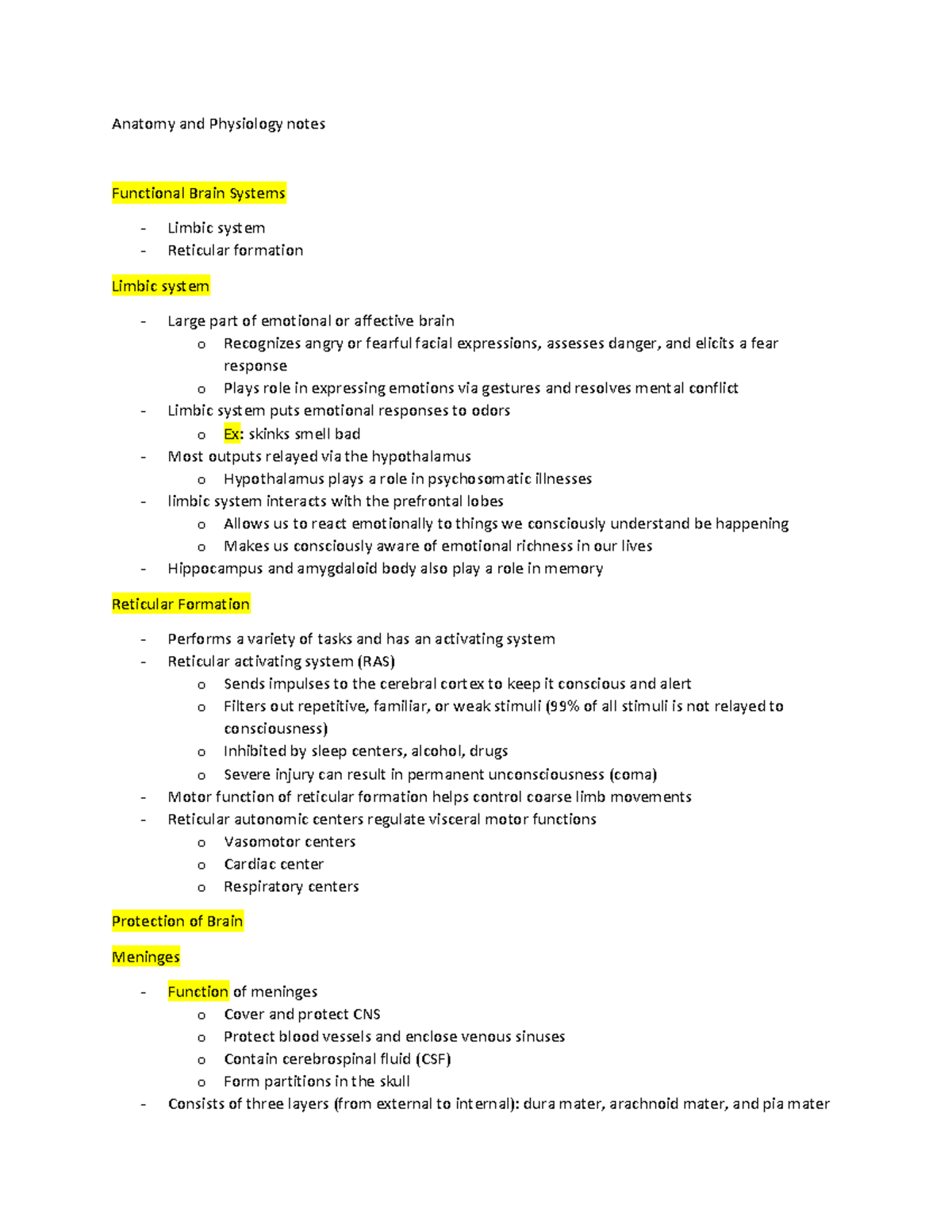 Anatomy and Physiology notes - Anatomy and Physiology notes Functional ...
