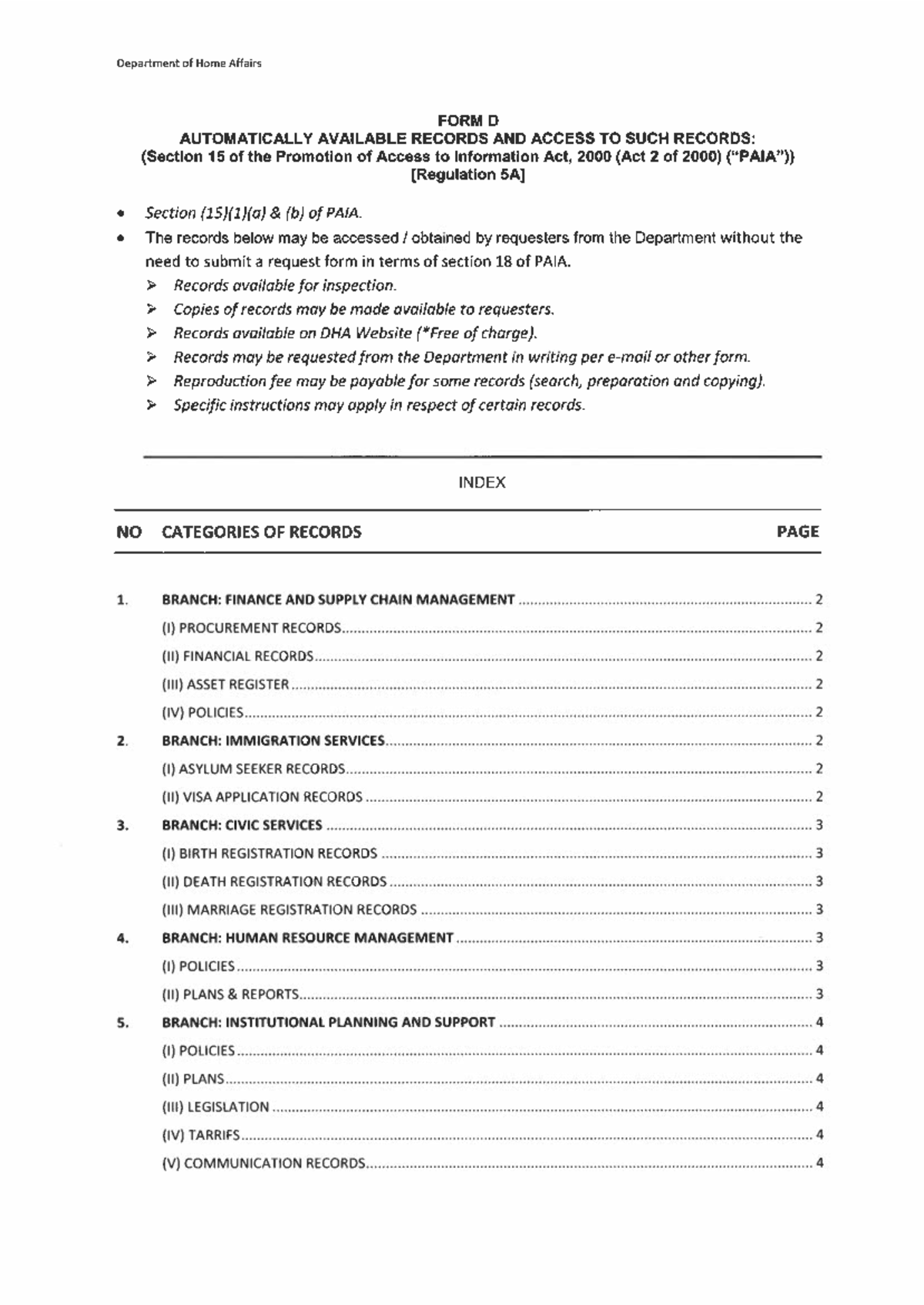 Section 15 PAIA Notice Records Automatically Available 18 05 2023 ...