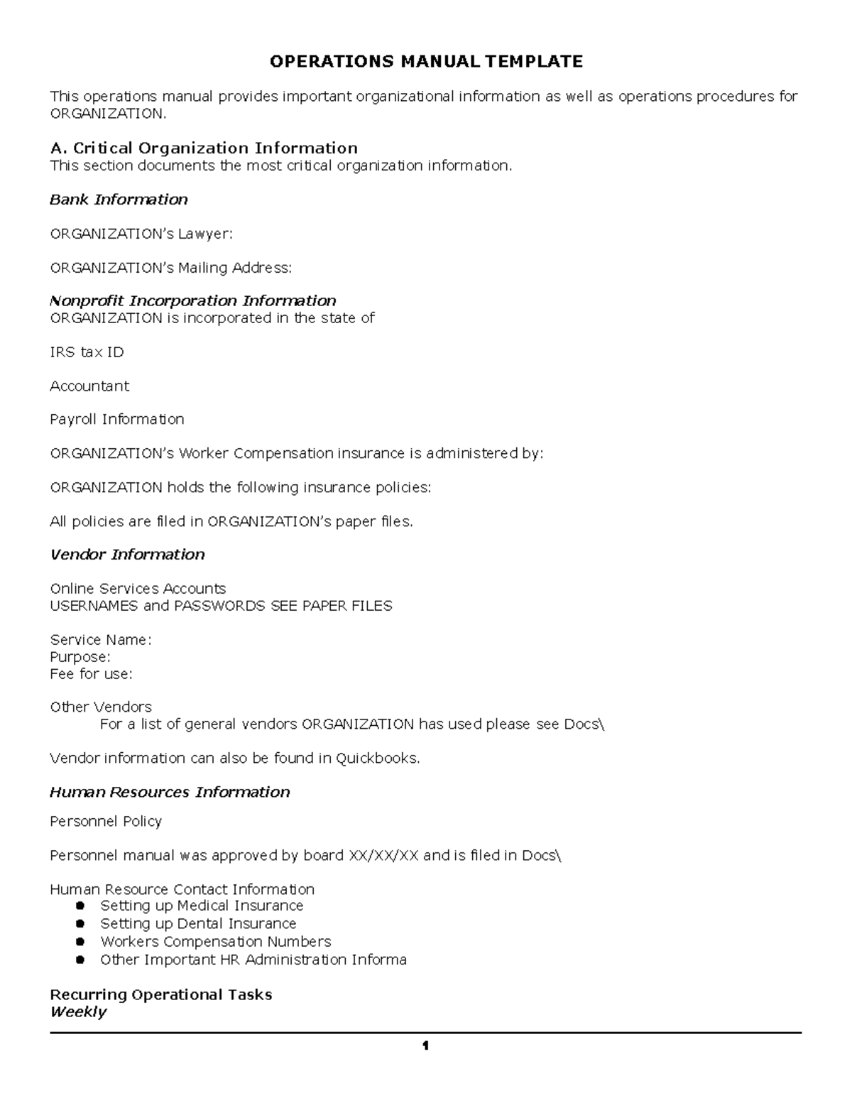 Operations Manualtemplate - OPERATIONS MANUAL TEMPLATE This operations ...