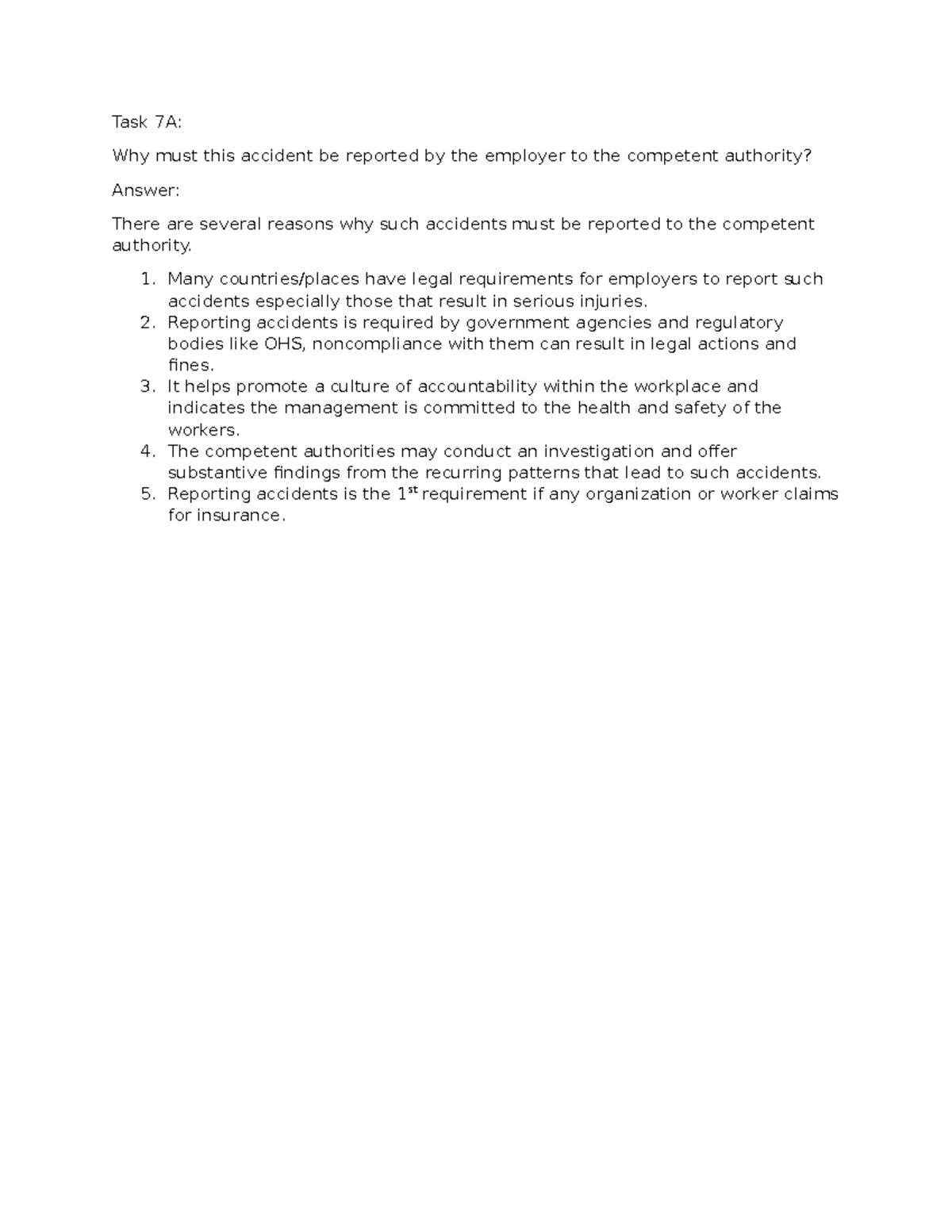 Task 7A - Scenario: The warehouse You are a newly hired warehouse worker for the distribution ...