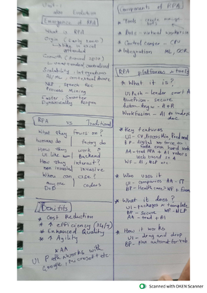 Rpa 3 - Robotic Process Automation (CCS361) unit 3 notes - 3 action seq ...
