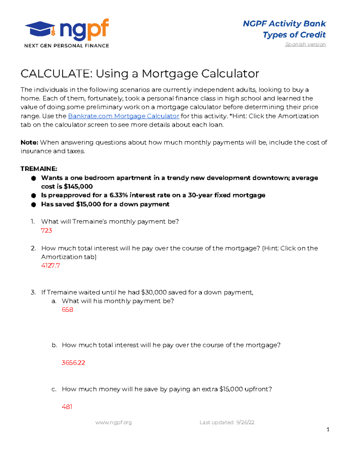 Copy of Calculate Using a Mortgage Calculator - NGPF Activity Bank ...