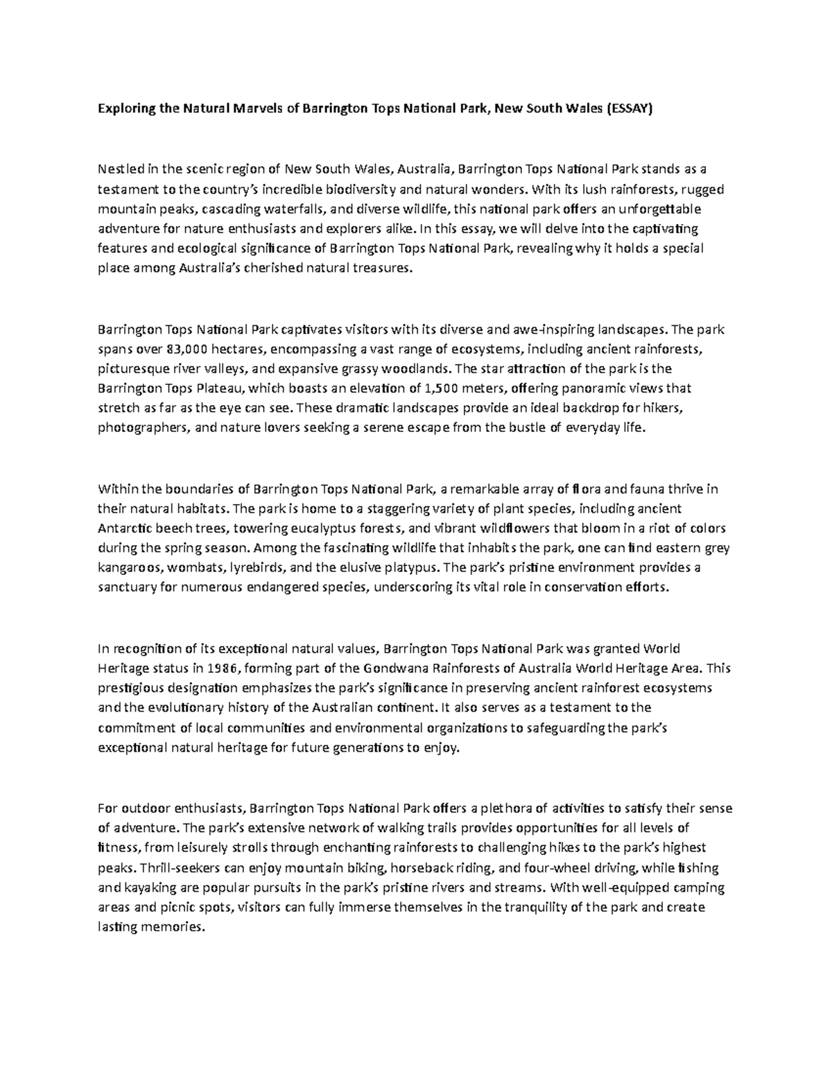 Exploring the Natural Marvels of Barrington Tops National Park, New ...