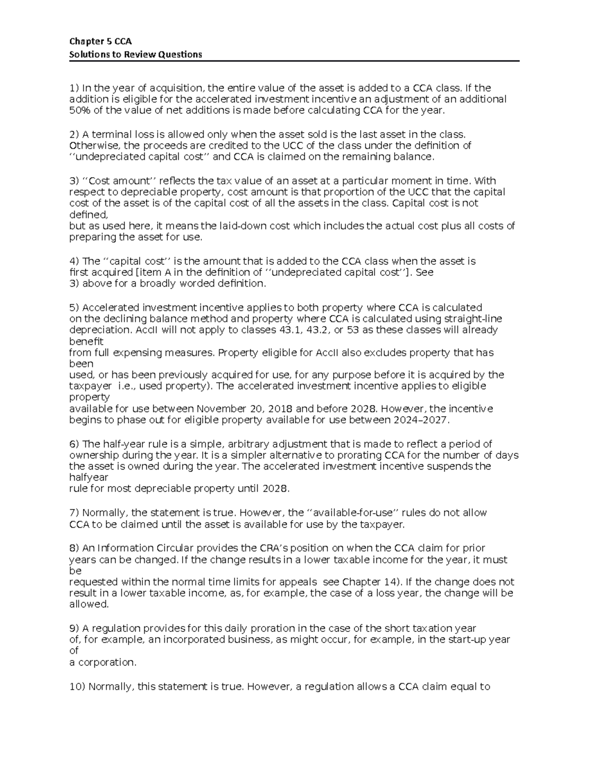 Solutions to Chapter 5 CCA review questions - Chapter 5 CCA Solutions ...