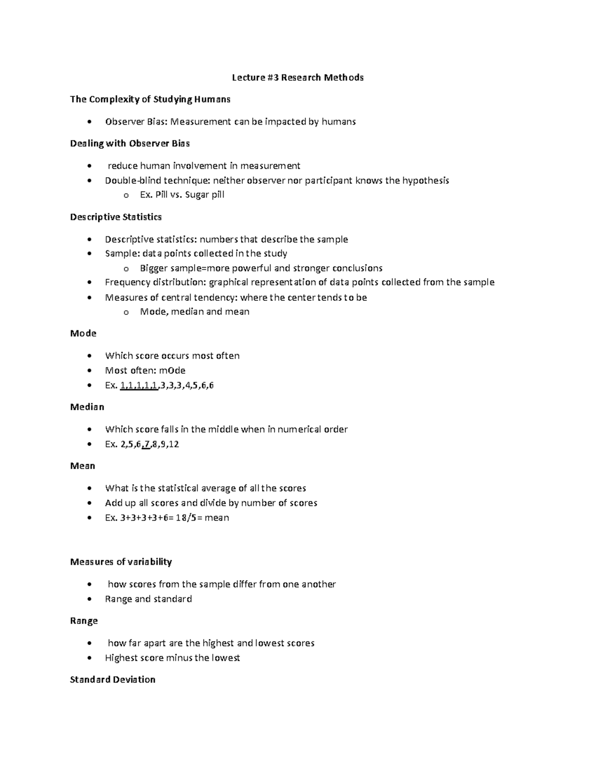 Psychology Lecture 3 - Lecture #3 Research Methods The Complexity of ...