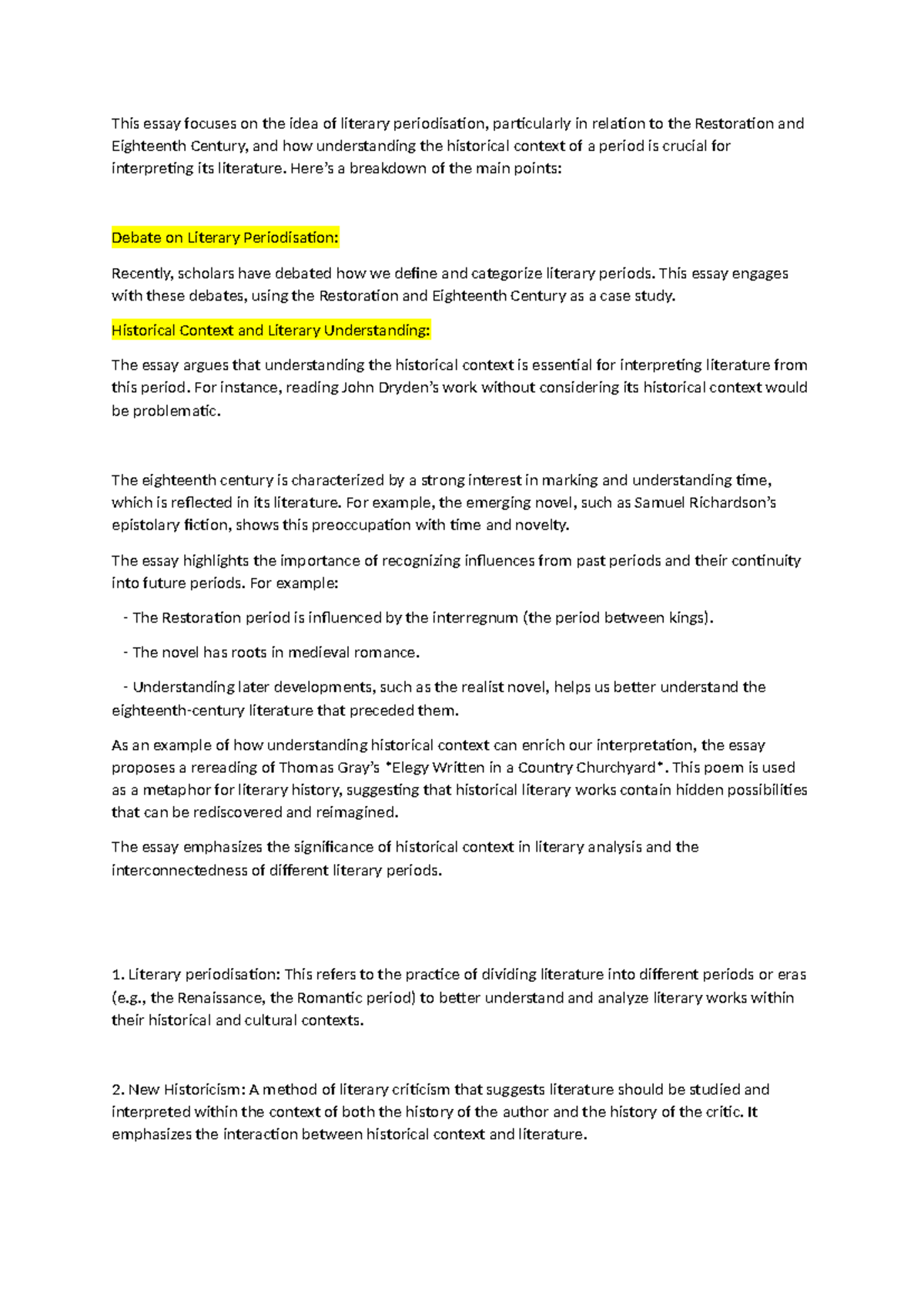 Lee Morrissey Notes - This essay focuses on the idea of literary ...