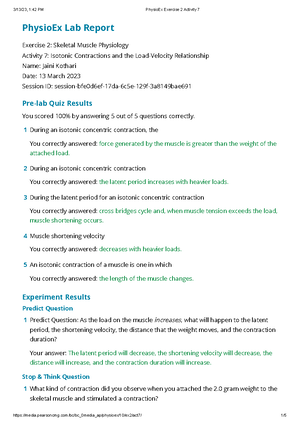 Lab 5 Endocrine human physiology lab report - 1 Human Physiology Lab ...