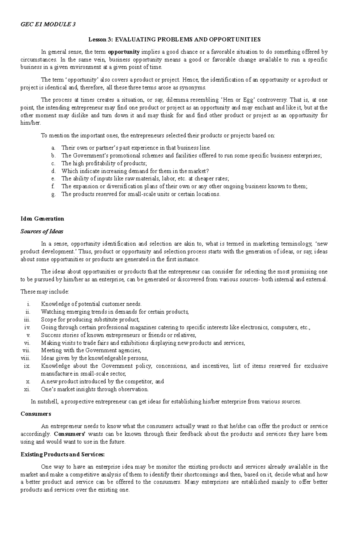 Inbound 8827726916108212367 - GEC E1 MODULE 3 Lesson 3: EVALUATING ...
