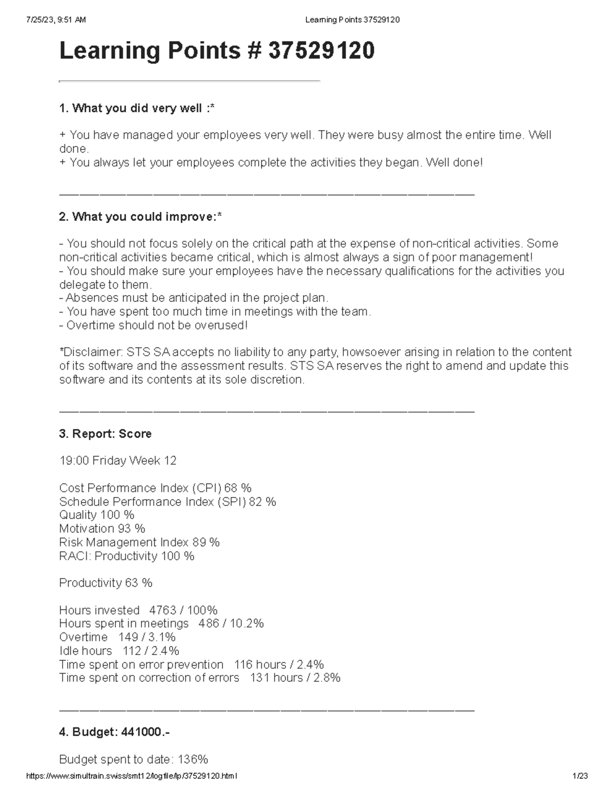 Learning Points From Simultrain - Learning Points # 37529120 1. What ...