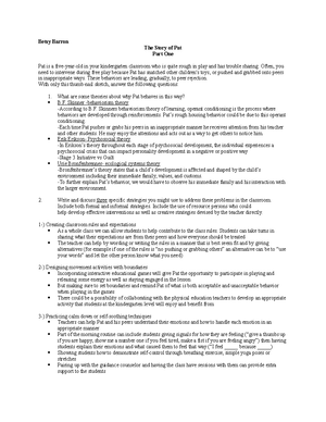 Preschool Observation Paper - Barron Preschool Observation The early ...