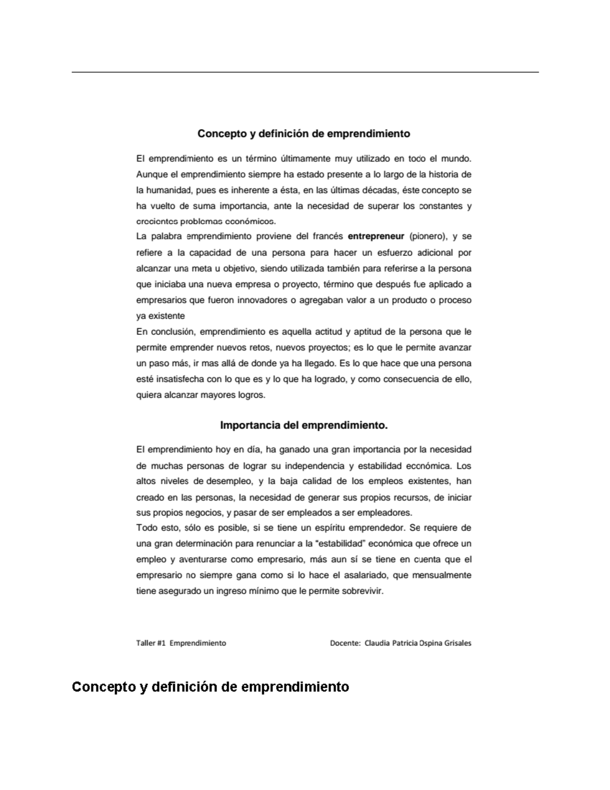 Concepto y definición de emprendimiento.pdf (1) - Concepto y definición ...