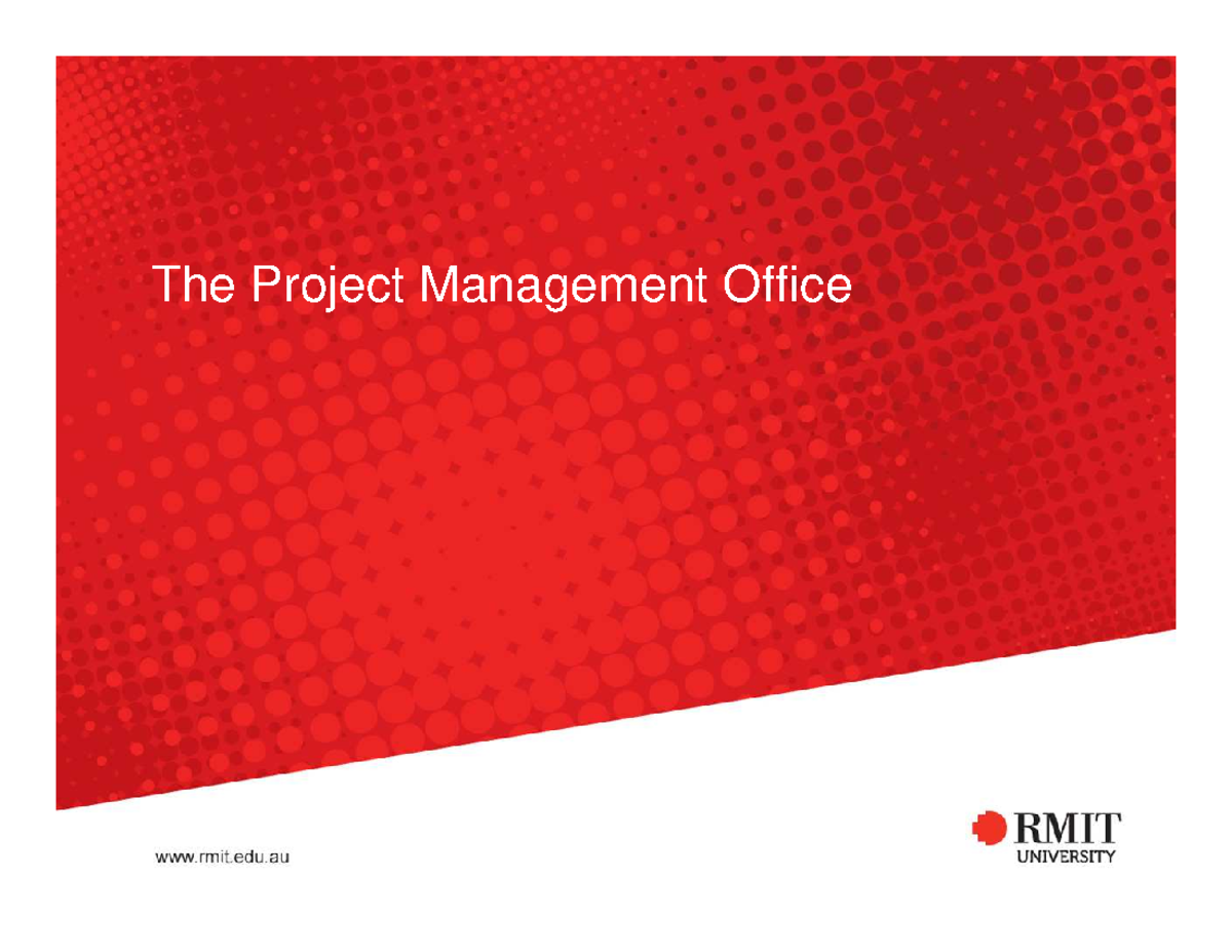 Session 7 - 4131 - The Project Management Office Project Management ...