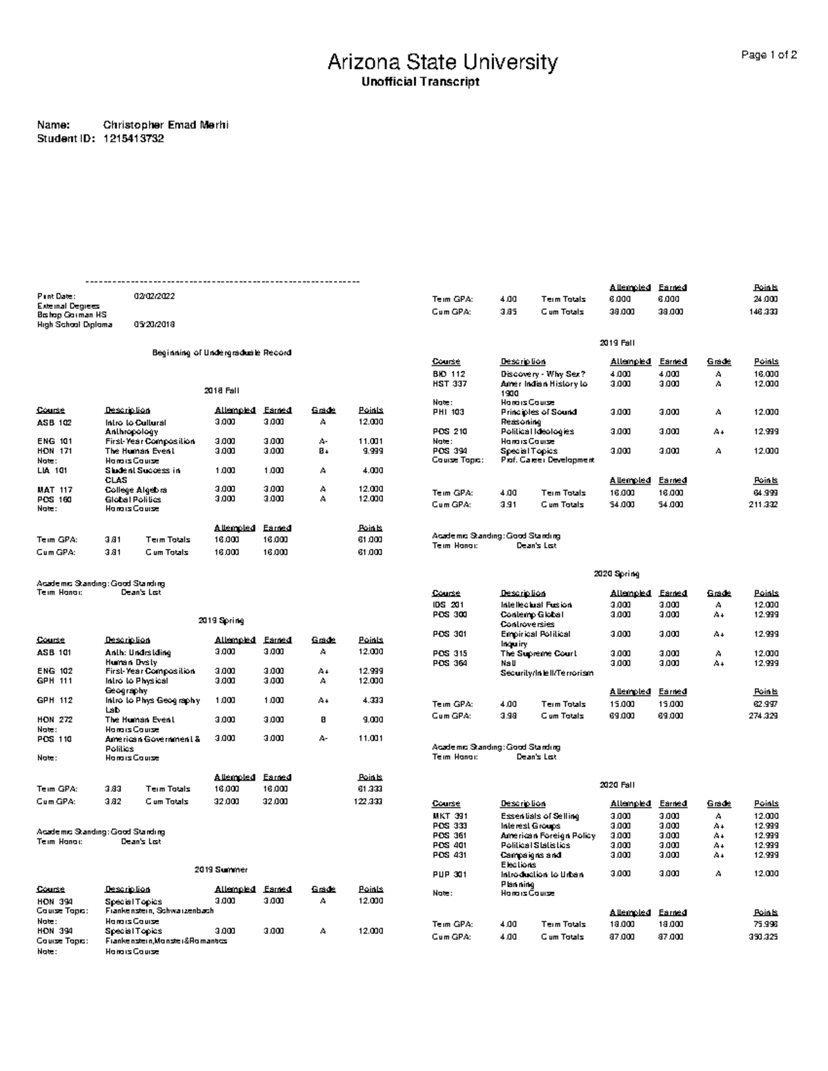 SSR documents for news letter - Arizona State University Page 1 of 2 ...
