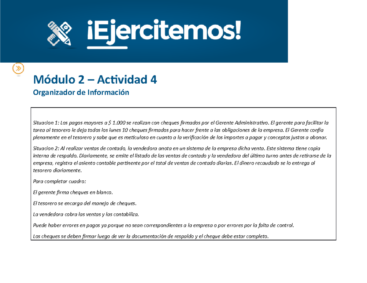 API Auditoria 2 - api aprobada - Módulo 2 – Actividad 4 Organizador de ...