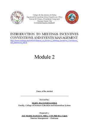 Philippine GEO Module 1 ok - Colegio de San Antonio de Padua Supervised by Lasallian School ...