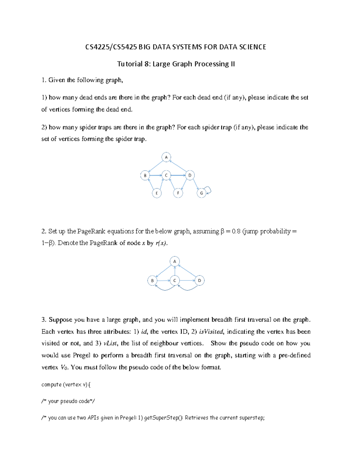 Tutorial 8 - CS4225/CS5425 BIG DATA SYSTEMS FOR DATA SCIENCE Tutorial 8 ...