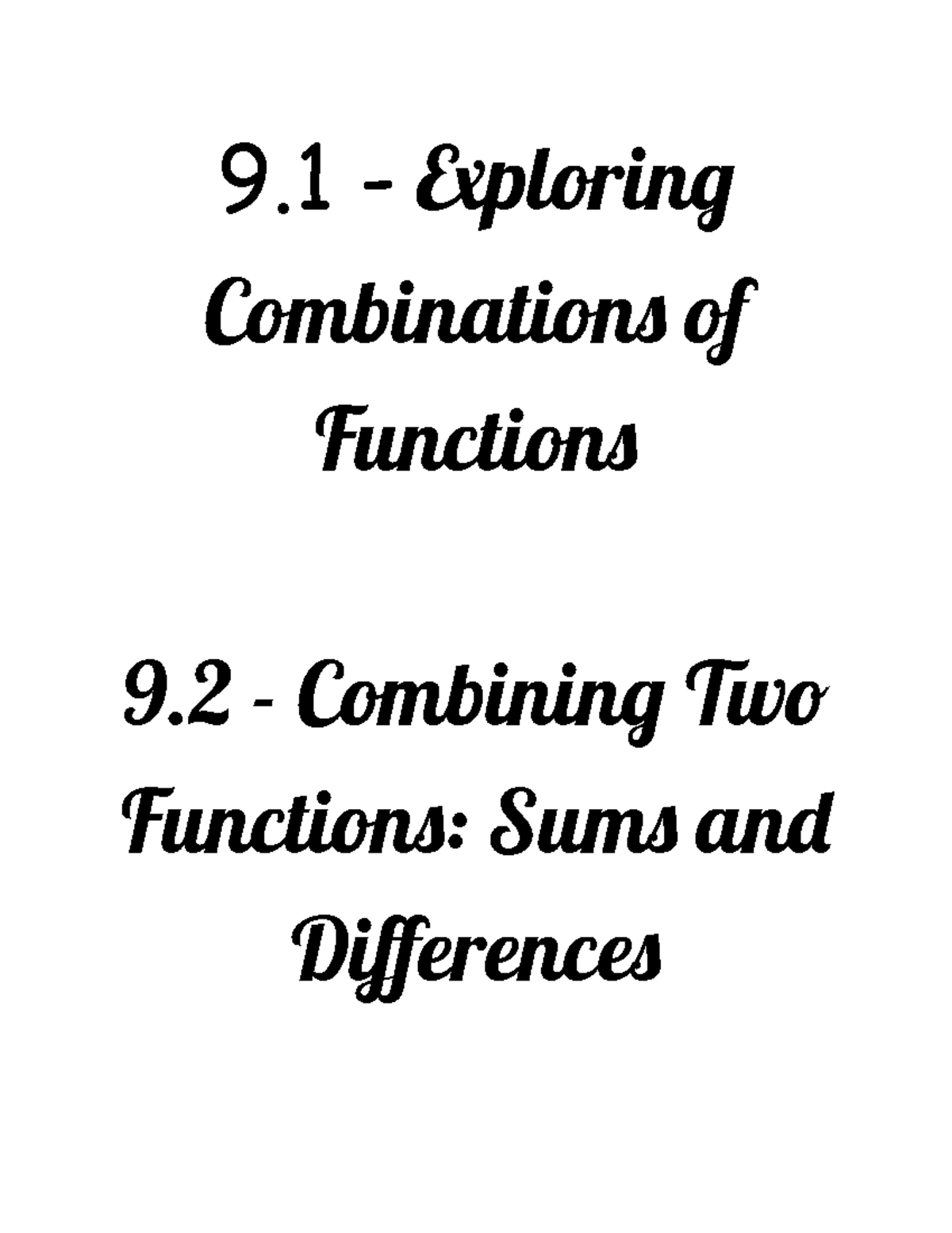 9.1-9.4 advanced - 9 - plorin Combination of Function 9 - Combinin Tw ...