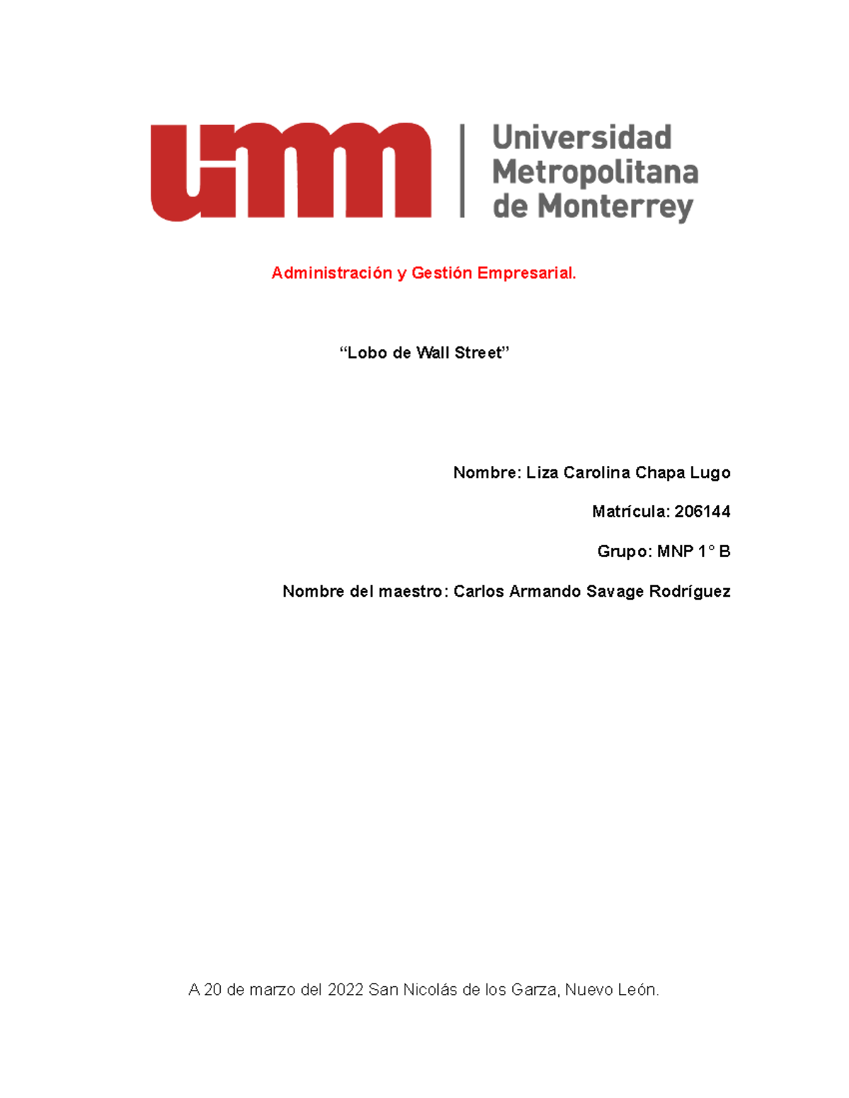 El lobo de Wall Street resumen - Administración y Gestión Empresarial ...