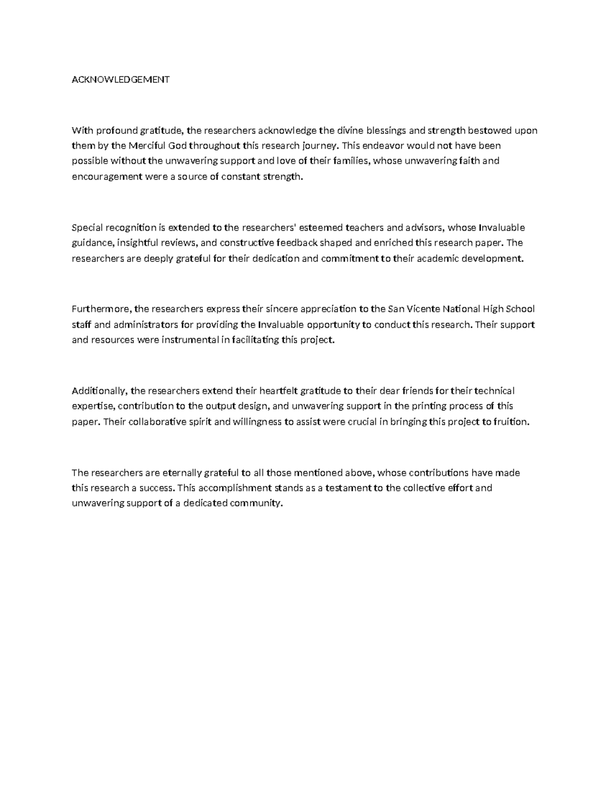 Acknowledgement-WPS Office - ACKNOWLEDGEMENT With profound gratitude ...