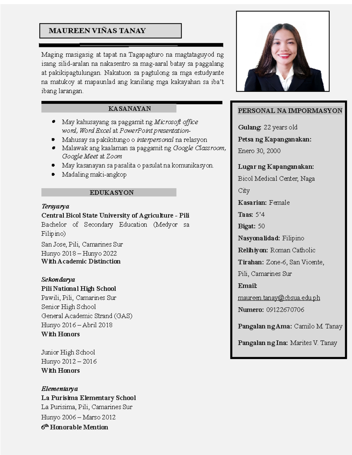 Tanay- Maureen-V.- Resume - Maging masigasig at tapat na Tagapagturo na ...