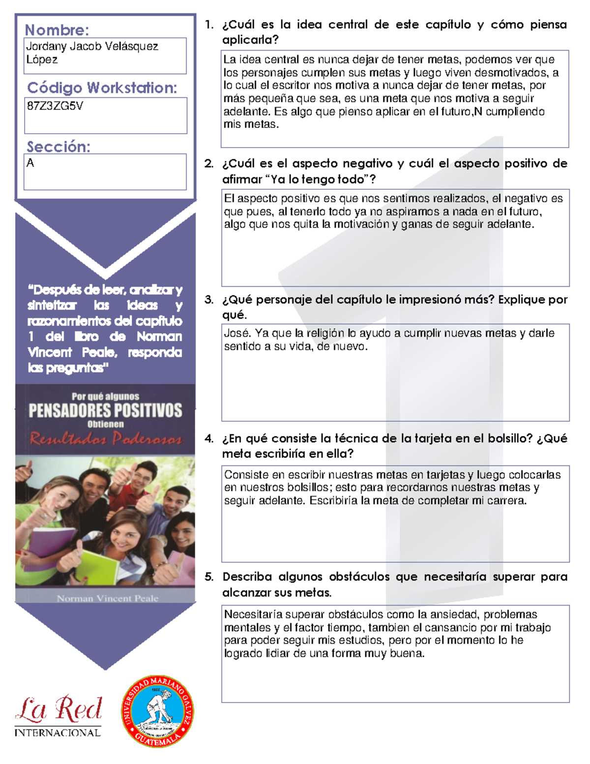 NVP 1 - Primer tarea de la red workstation - 1. ¿Cuál es la idea central de este capítulo y cómo ...