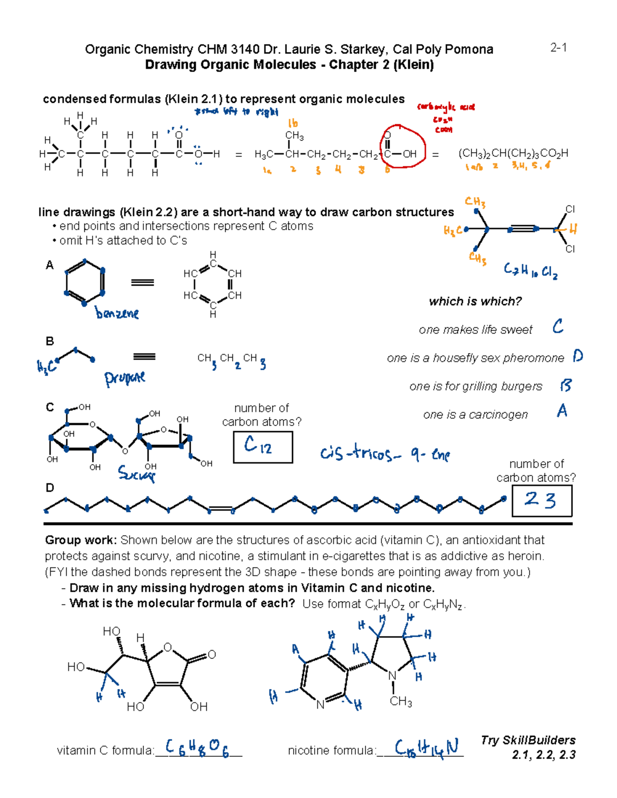 Ochem chapter 2 Notes - Organic Chemistry CHM 3140 Dr. Laurie S ...
