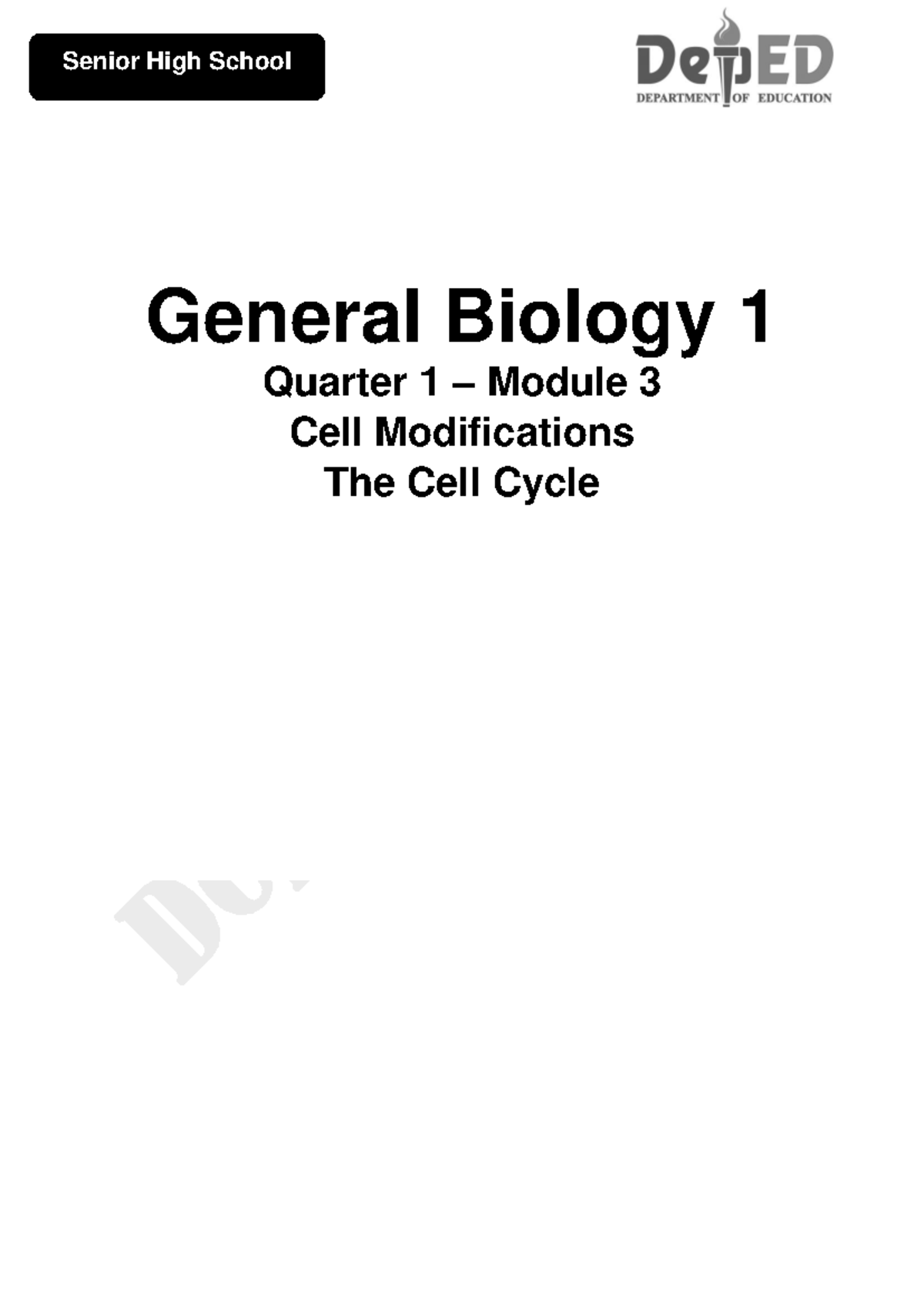 Copy-of-3 Q1-Biology 1 - General Biology 1 Quarter 1 – Module 3 Cell ...