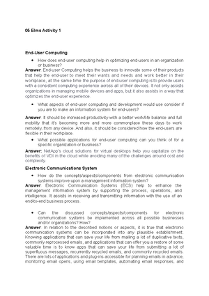 Prelims 03 Task Performance 1 - Task Performance Examining an ERP System Objectives: At the end ...