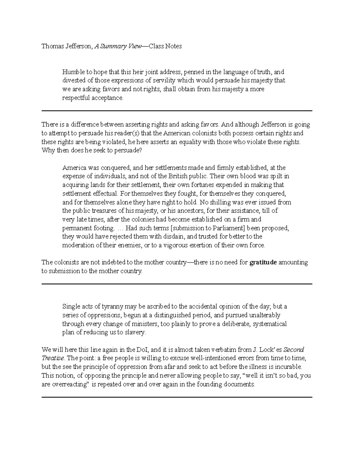 Thomas+Jefferson+A+Summary+View - Thomas Jefferson, A Summary View ...