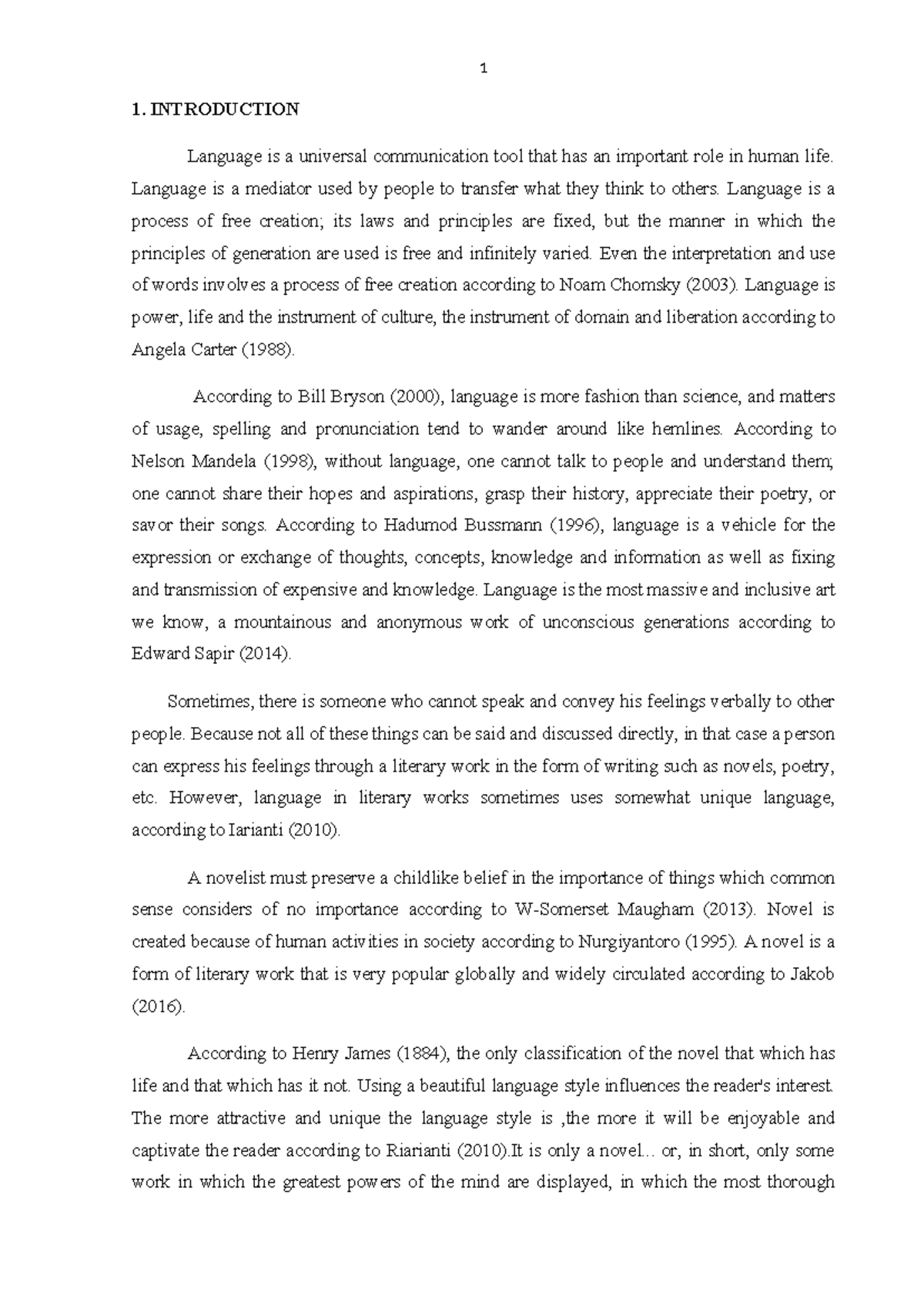 LOTF - make the project - 1. INTRODUCTION Language is a universal ...