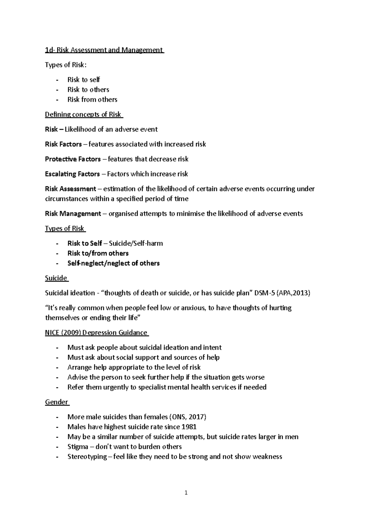 Lecture 1d- Risk Assessment and Management - 1d- Risk Assessment and ...