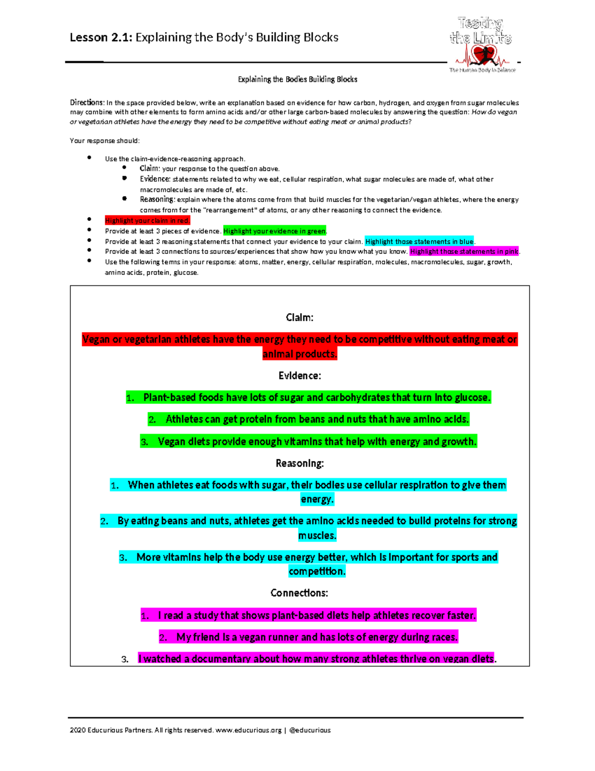 Body building blocks baddiee - Lesson 2: Explaining the Body’s Building ...